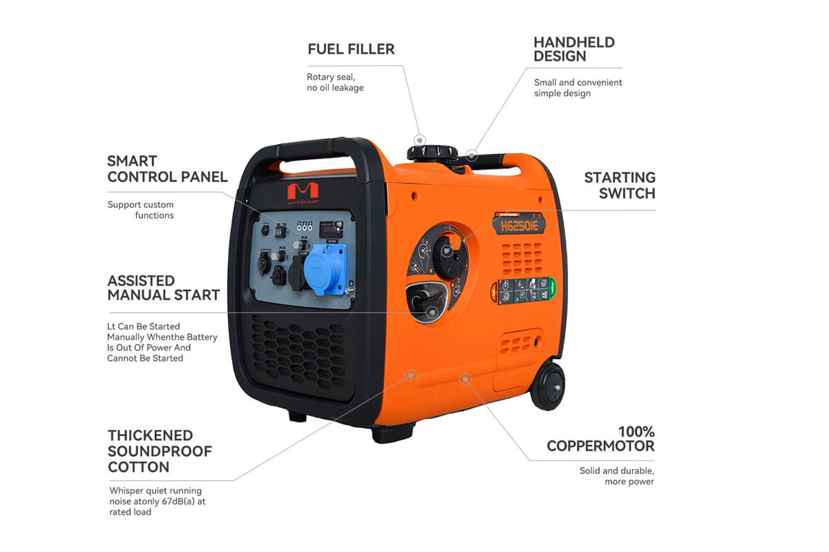 oem portable petrol engine camping inverter generator | MATCHUP